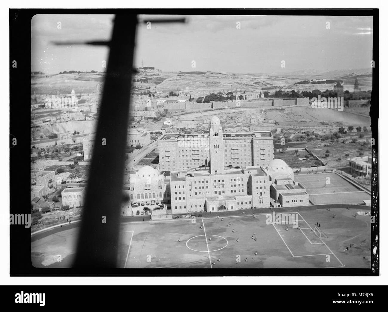 Aerial views of the YMCA buildings and surrounding area, taken in 1933 ...