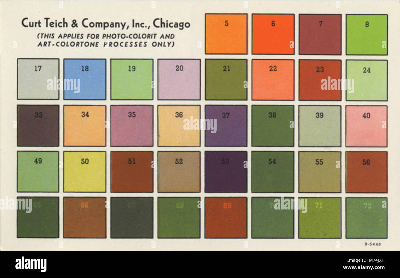 This image shows a fold-out color scheme, possibly for an architectural ...