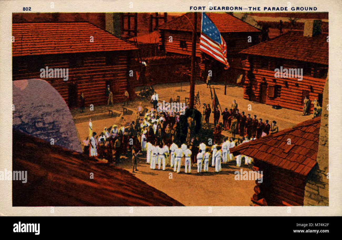 Fort Dearborn, located on the shores of Lake Michigan in Chicago, was a ...