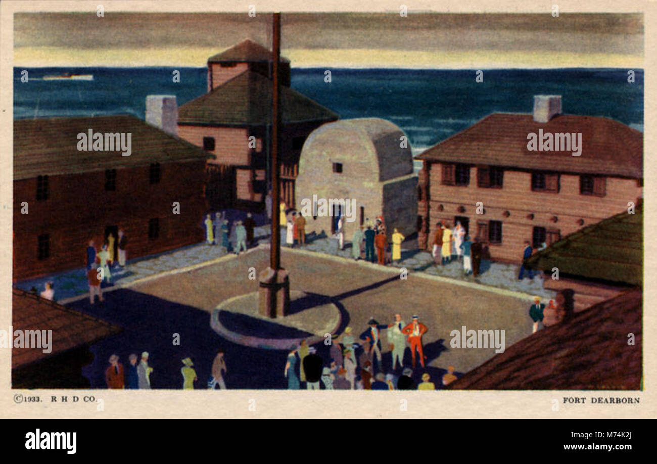 Photograph of Fort Dearborn, a historic military installation located ...