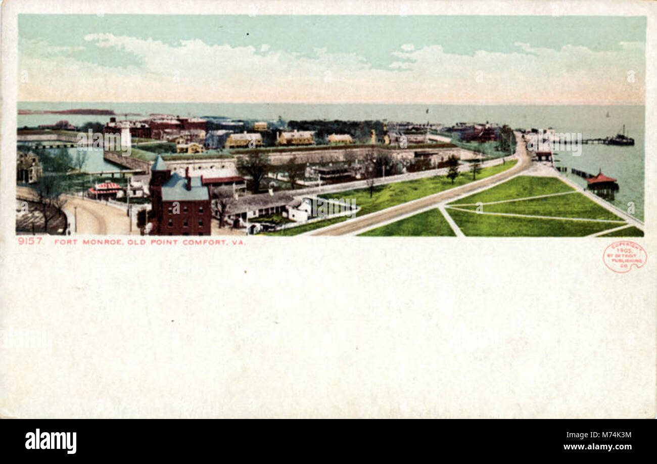 A photograph of Fort Monroe located at Old Point Comfort in Virginia ...