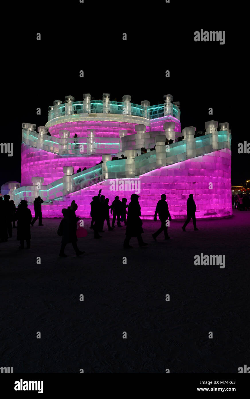 Ice buildings at the 2018 Harbin International Ice and Snow Sculpture ...
