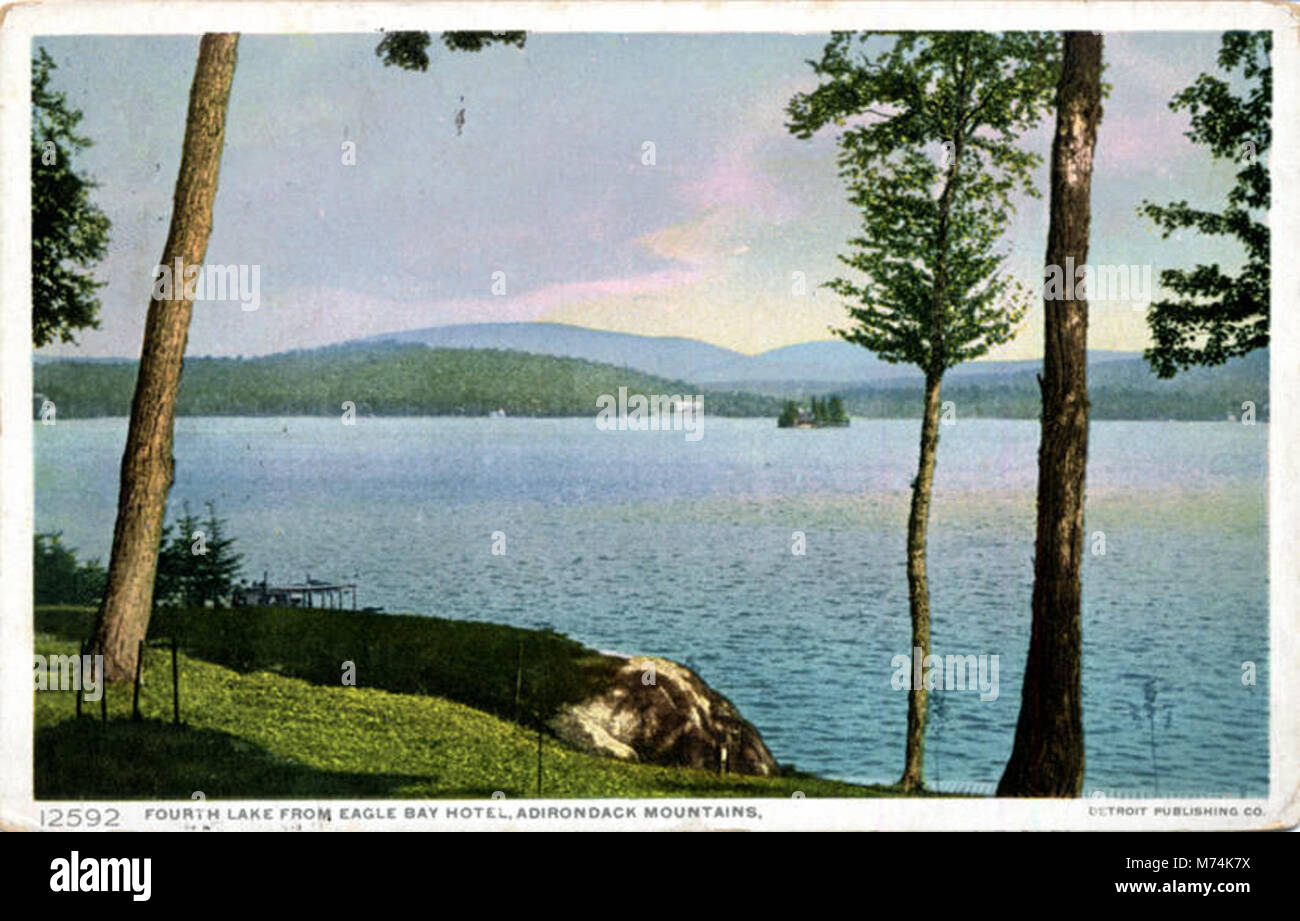 Fourth Lake from Eagle Bay Hotel (NBY 5050 Stock Photo - Alamy
