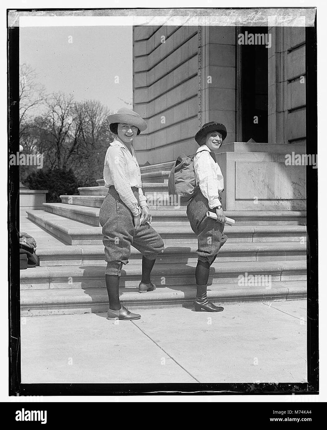 A photograph of Frances Busch and Minnie Brett taken on April 13, 1922 ...