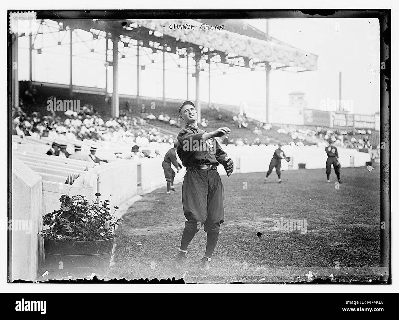 Frank Chance, a notable figure in baseball, is featured in this image ...