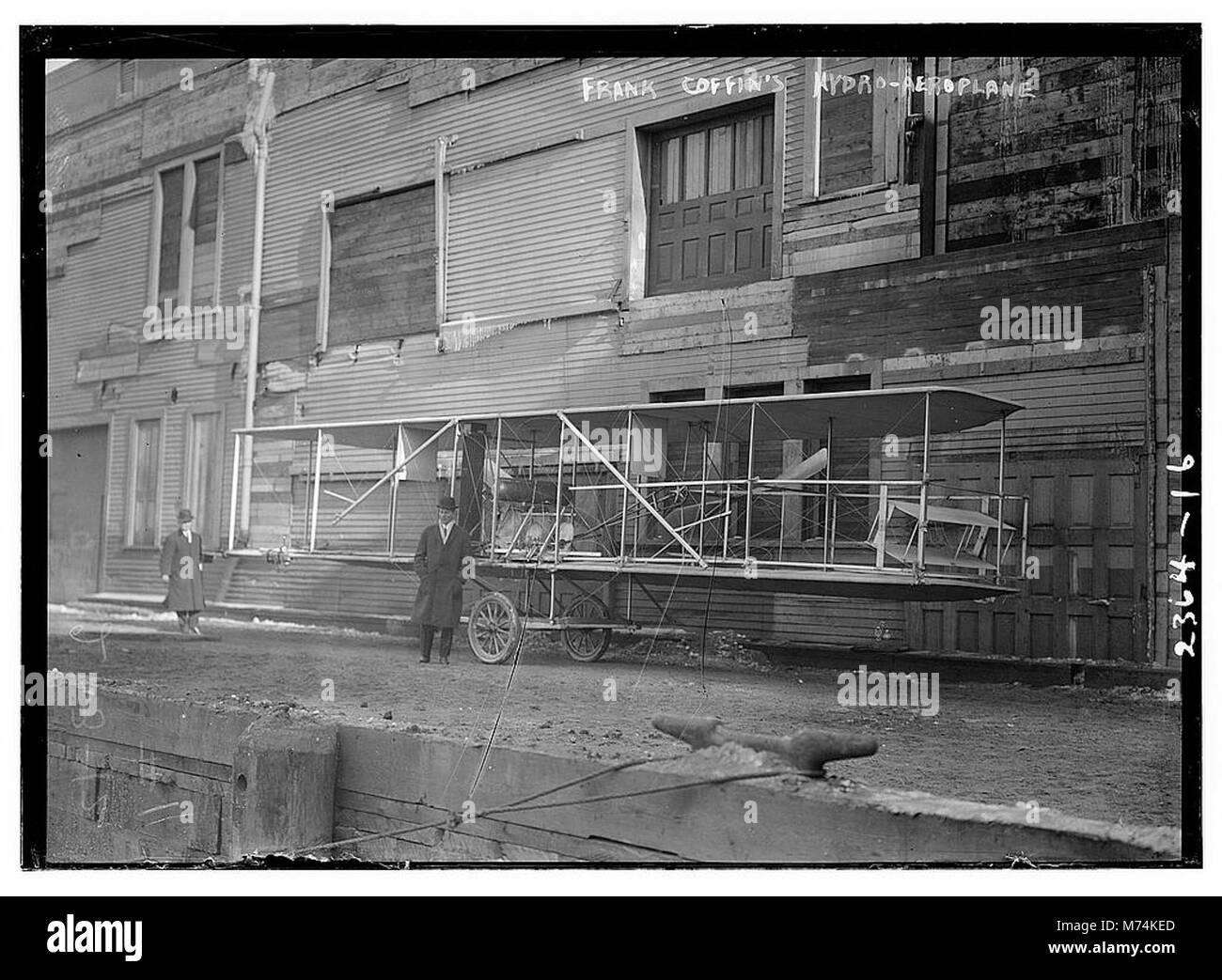 A photograph of Frank Coffin's hydro-aeroplane, an early experimental ...