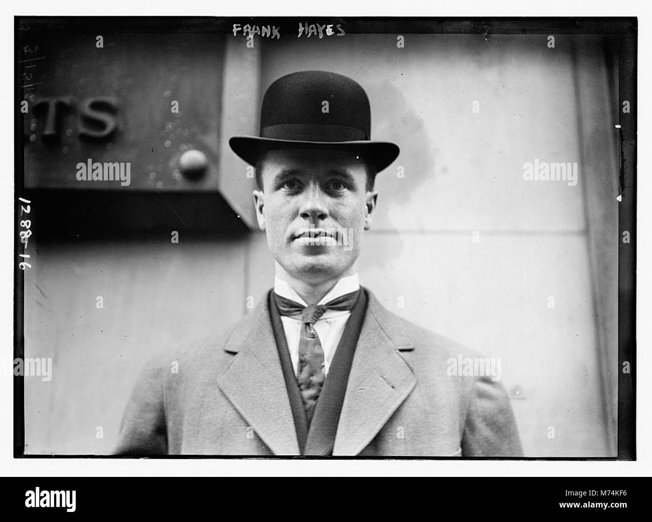 A portrait of Frank Hayes, capturing the likeness of this individual ...