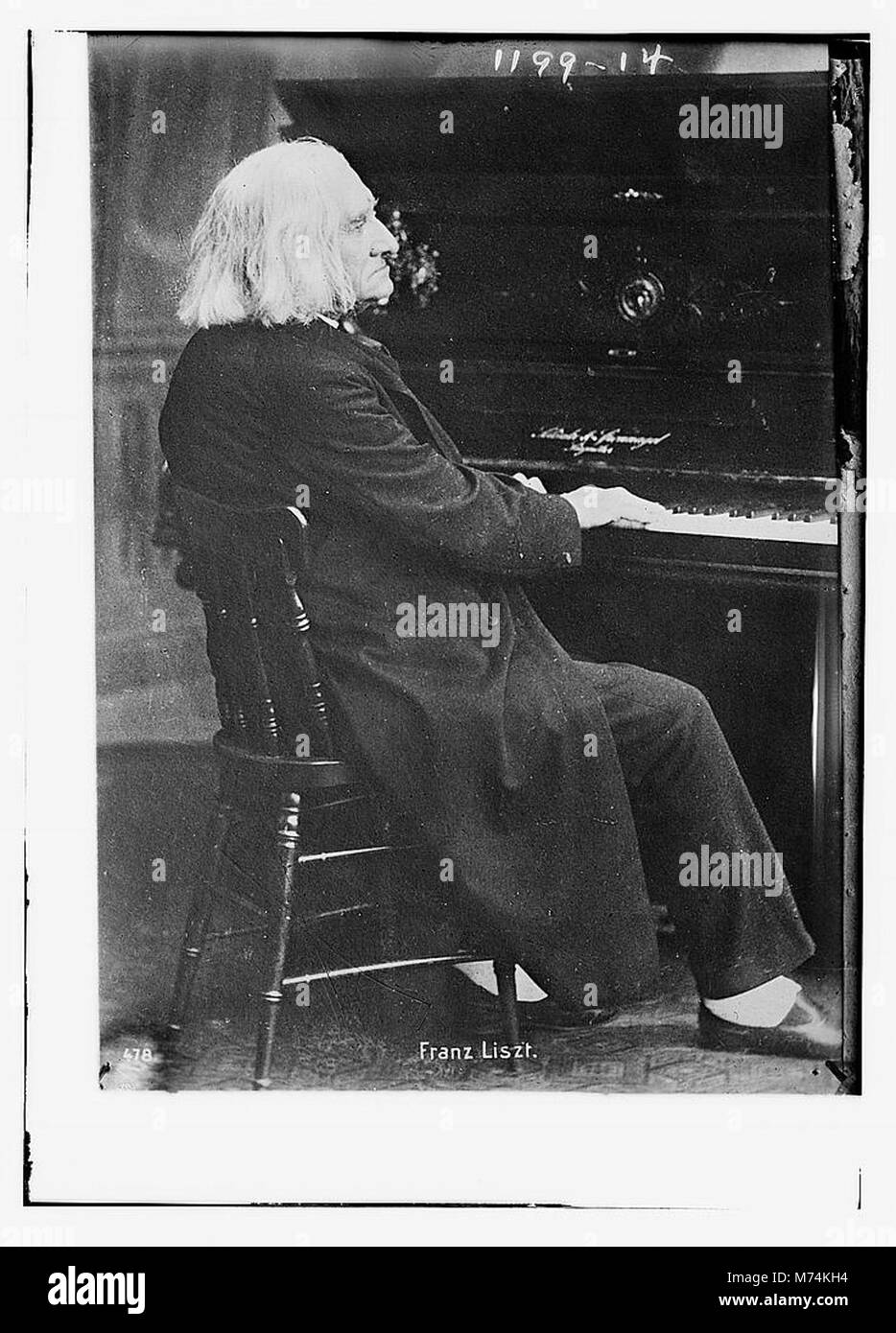 A portrait of Franz Liszt, the renowned Hungarian composer and pianist ...