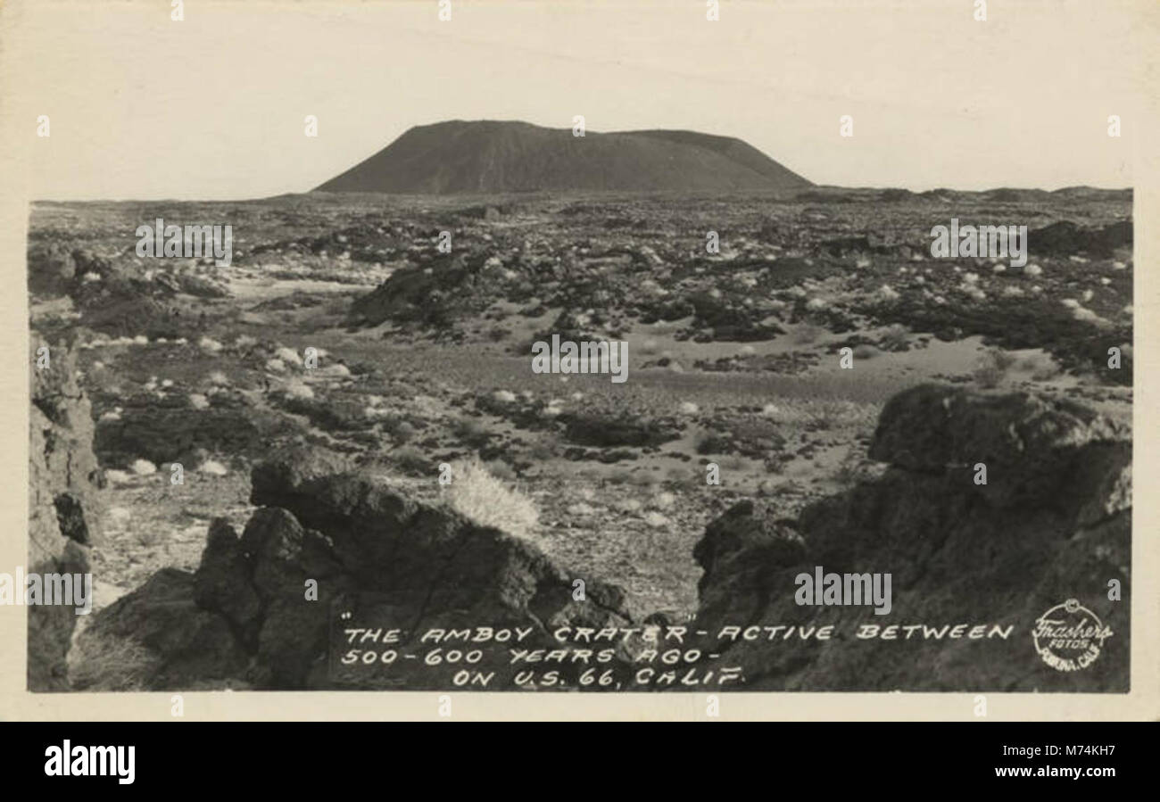 A photograph by Frasher’s showcasing the Amboy Crater, a volcanic ...
