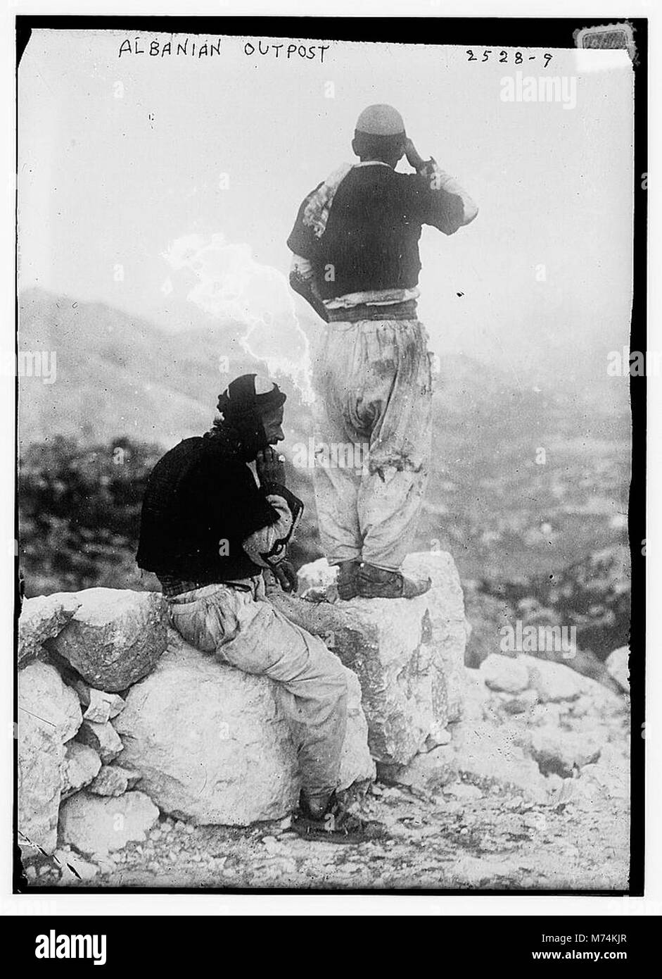 A photo of an Albanian outpost, depicting a military outpost in the ...