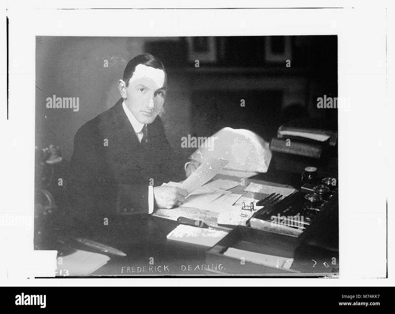 This image portrays Frederick Dearing, providing a historical portrait ...