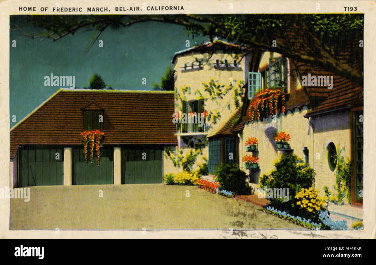 The home of actor Fredric March, a renowned figure in American cinema ...