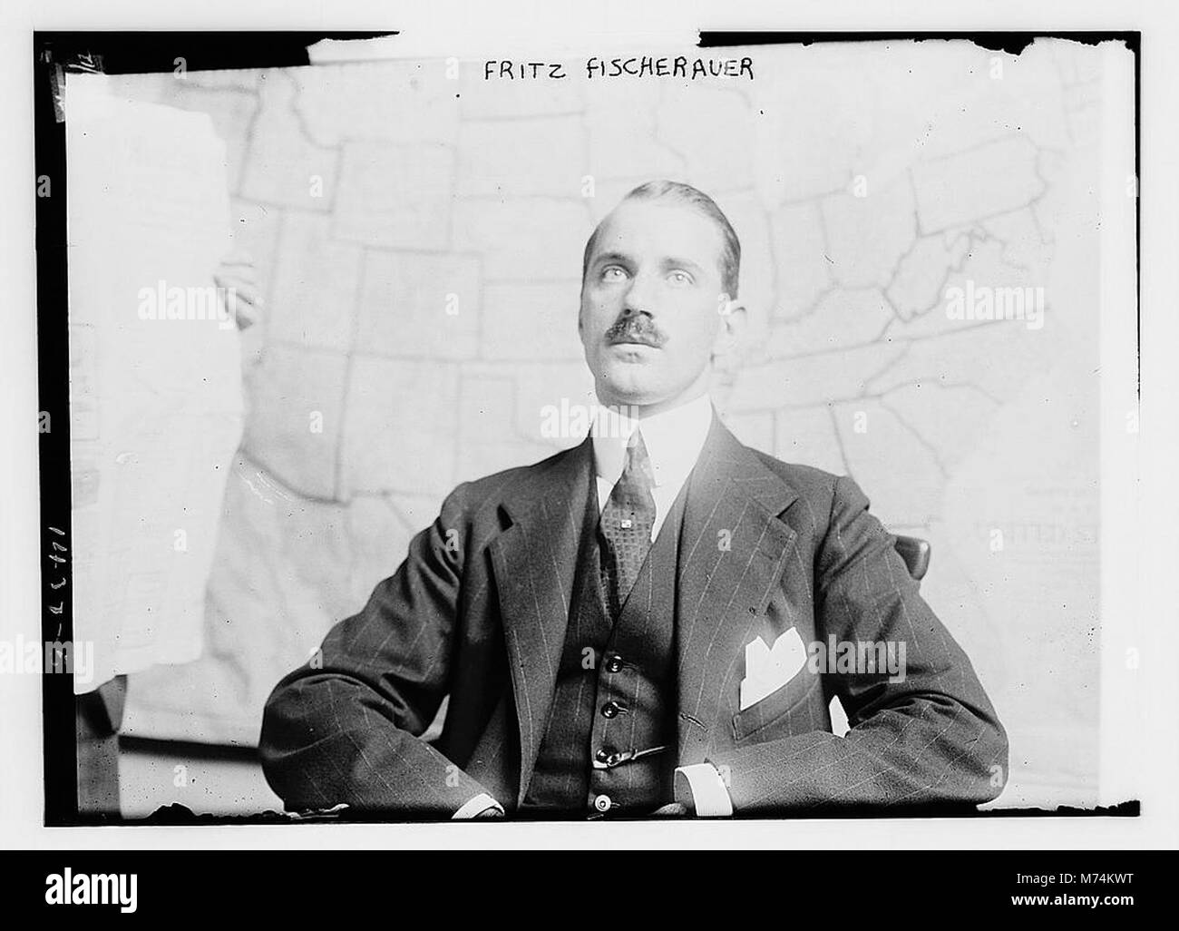 A portrait of Fritz Fischerauer, captured in a historical image ...