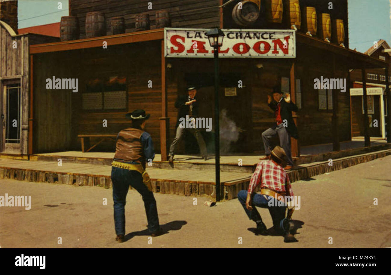 A photograph of the Last Chance Saloon at Frontier City, a historic ...