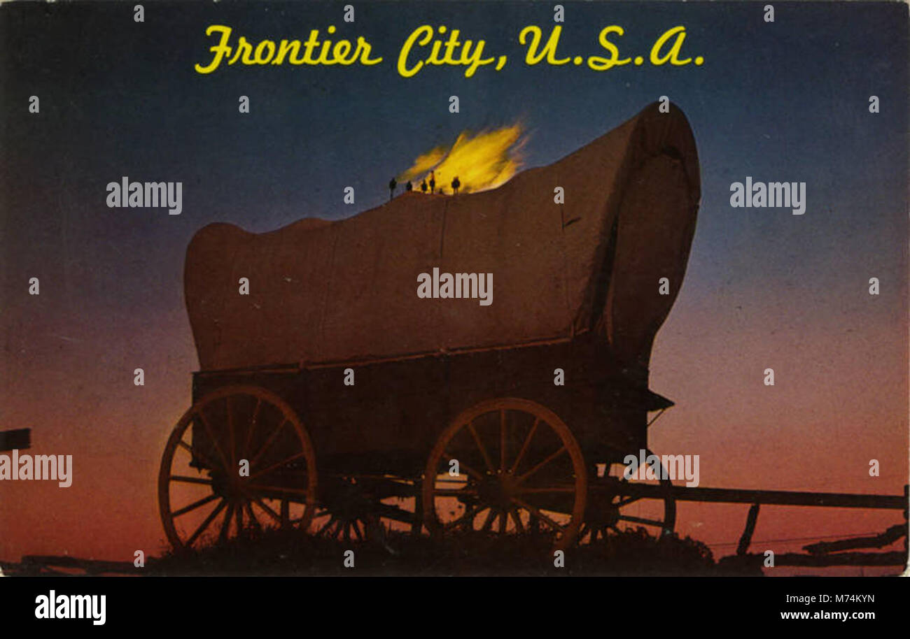 A photograph of Frontier City, a theme park that represents the Old ...
