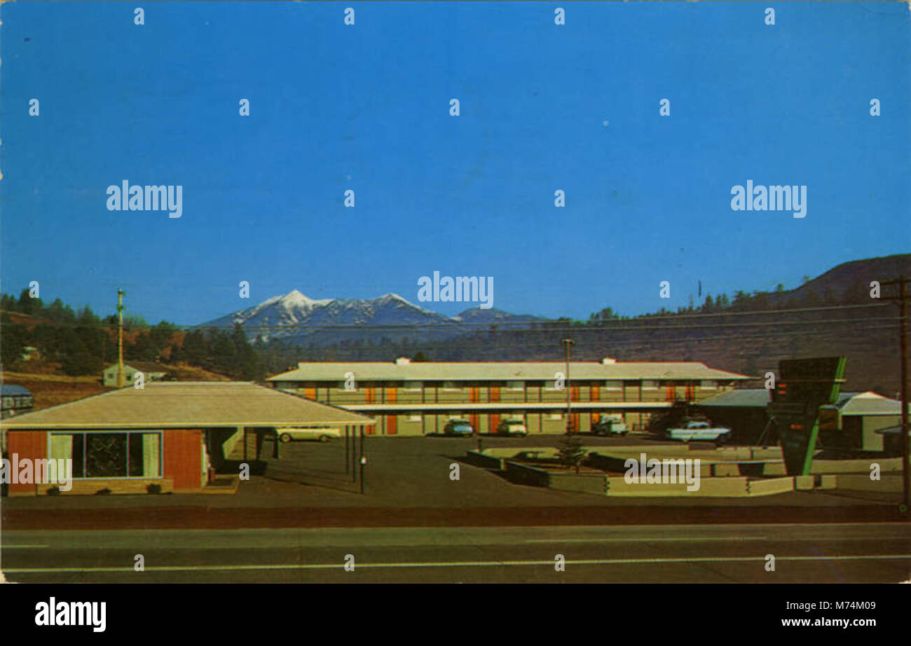 A photograph of the Frontier Motel, owned by Mr. and Mrs. Lester Smith ...