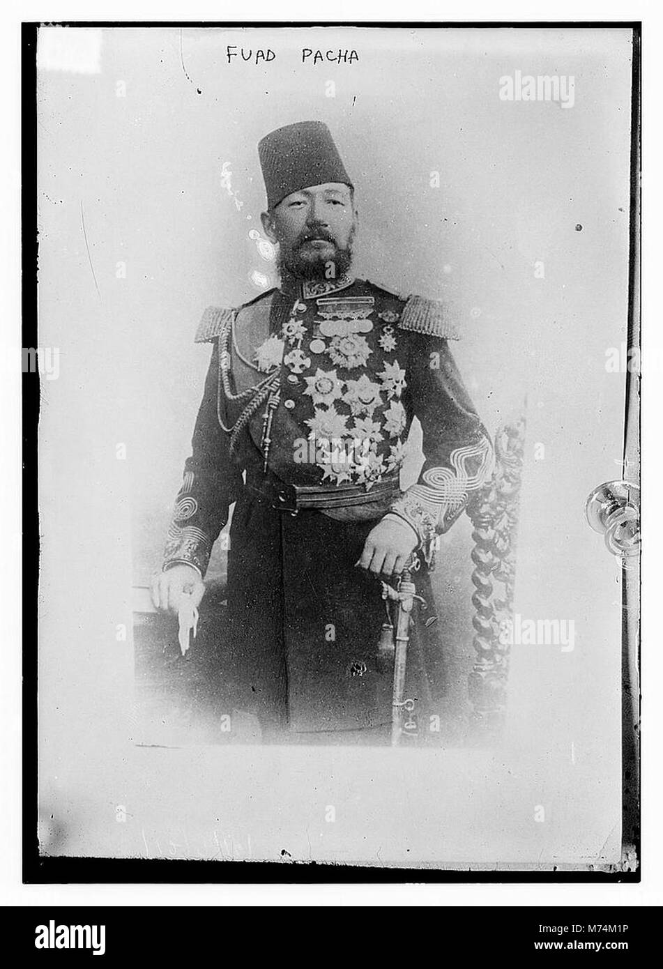 This portrait shows Fuad Pasha, a prominent Ottoman statesman and ...
