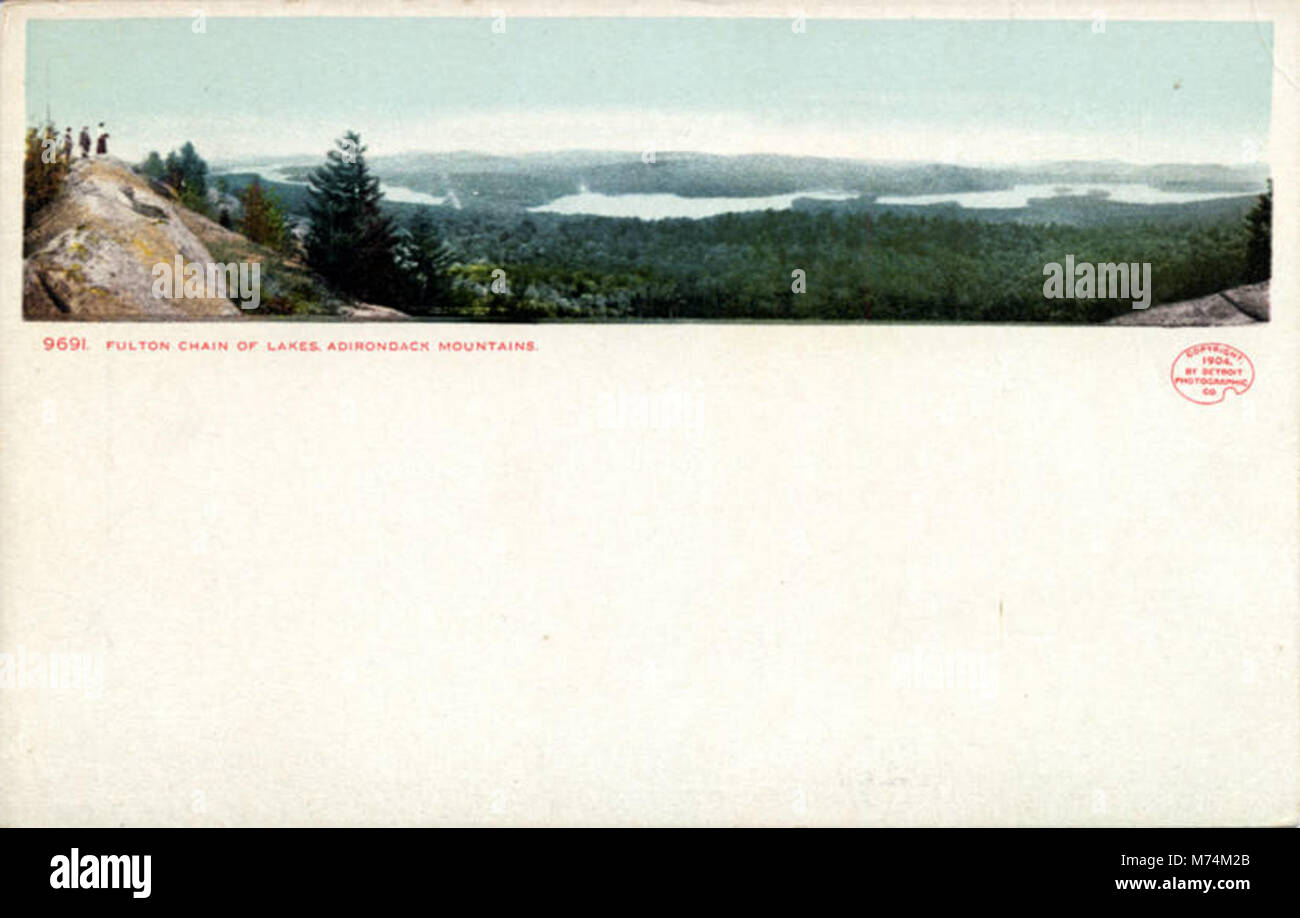 A scenic view of the Fulton Chain of Lakes located in the Adirondack ...