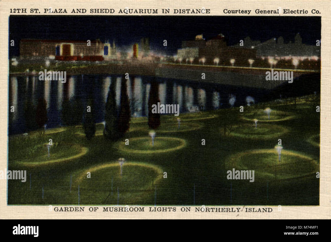 Garden Of Mushroom Lights On Northerly Island (NBY 416020 Stock Photo ...