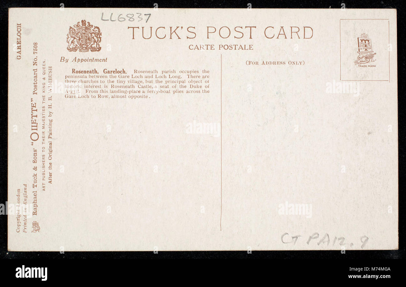 The Gareloch at Roseneath, a picturesque coastal area in Scotland ...