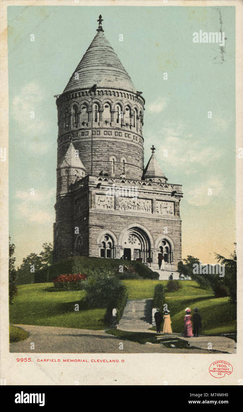 A photograph of the Garfield Memorial, located in Washington D.C ...