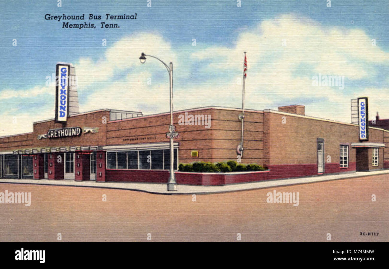 This image shows the Greyhound Bus Terminal in Memphis, Tennessee ...