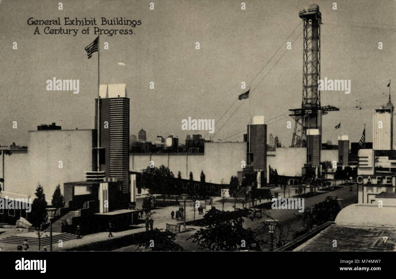 A photograph of the General Exhibit Buildings at the 1933-1934 Century ...