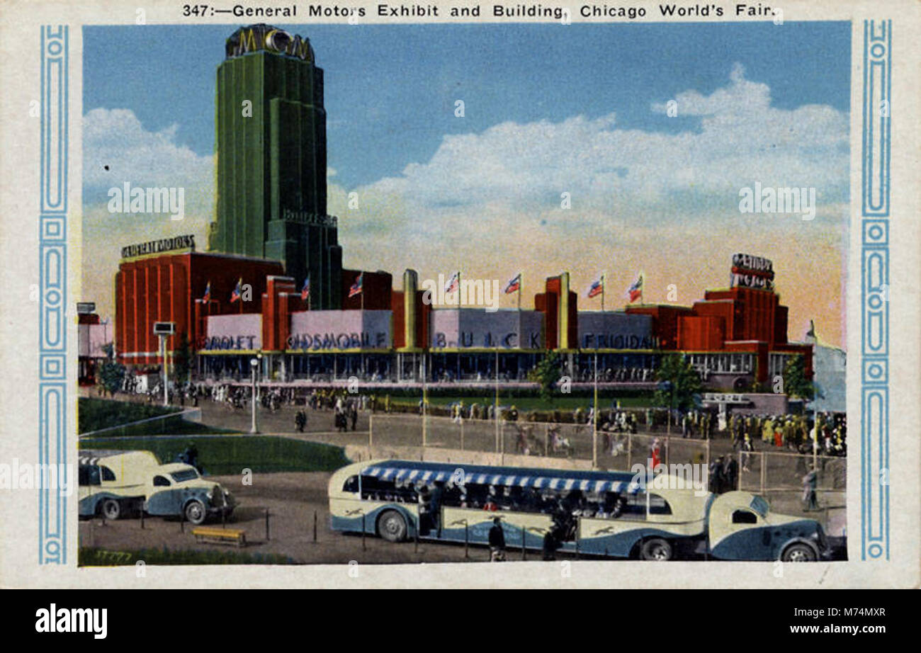 This image showcases the General Motors Exhibit and Building at the ...