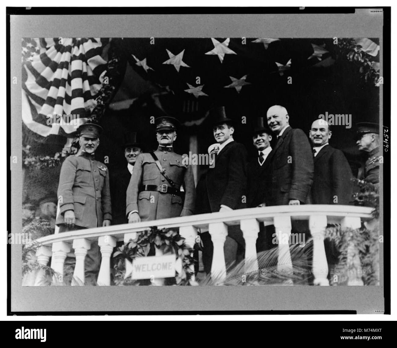 A photograph of General John J. Pershing with guests of honor at a ...