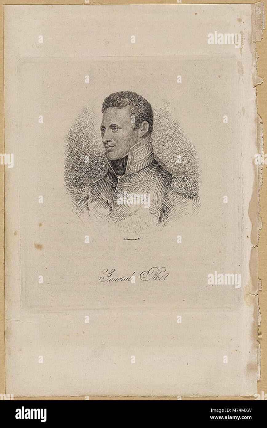 This engraving depicts General Pike, a prominent figure in U.S ...