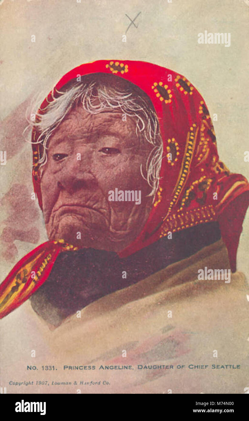 A portrait of Princess Angeline, the daughter of Chief Seattle ...