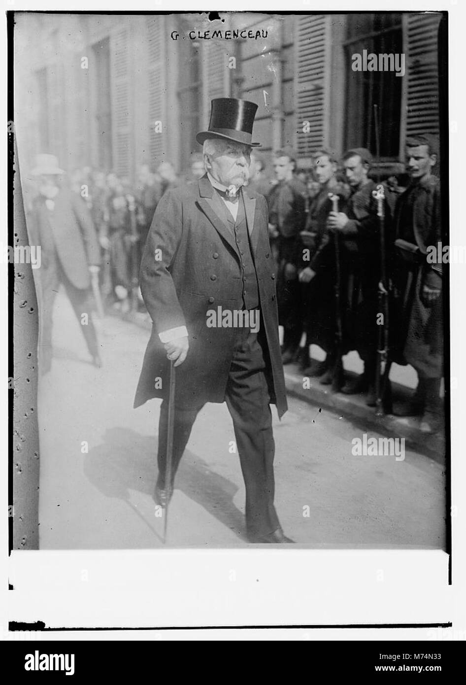 Georges Clemenceau, a prominent French statesman, is captured in this ...