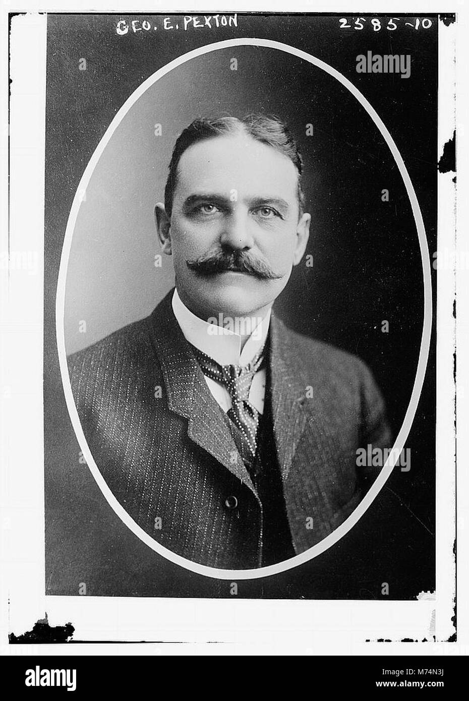 Portrait of Geo. E. Pexton, a historical figure, likely from the late ...