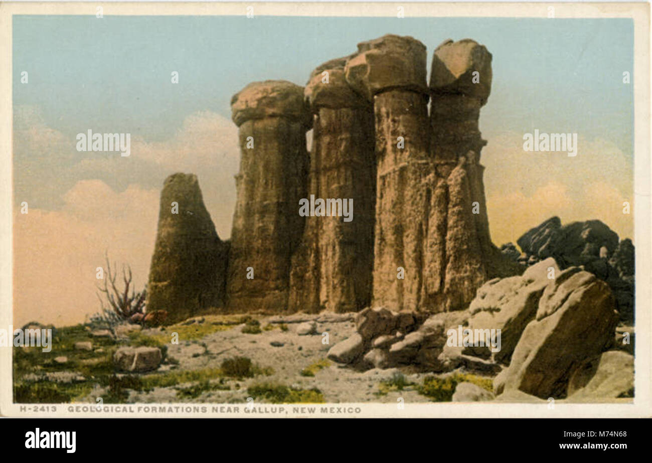A photograph capturing the geological formations near Gallup, New ...