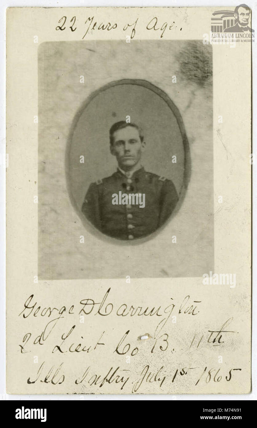 A portrait of George D. Carrington, a historical figure, possibly ...