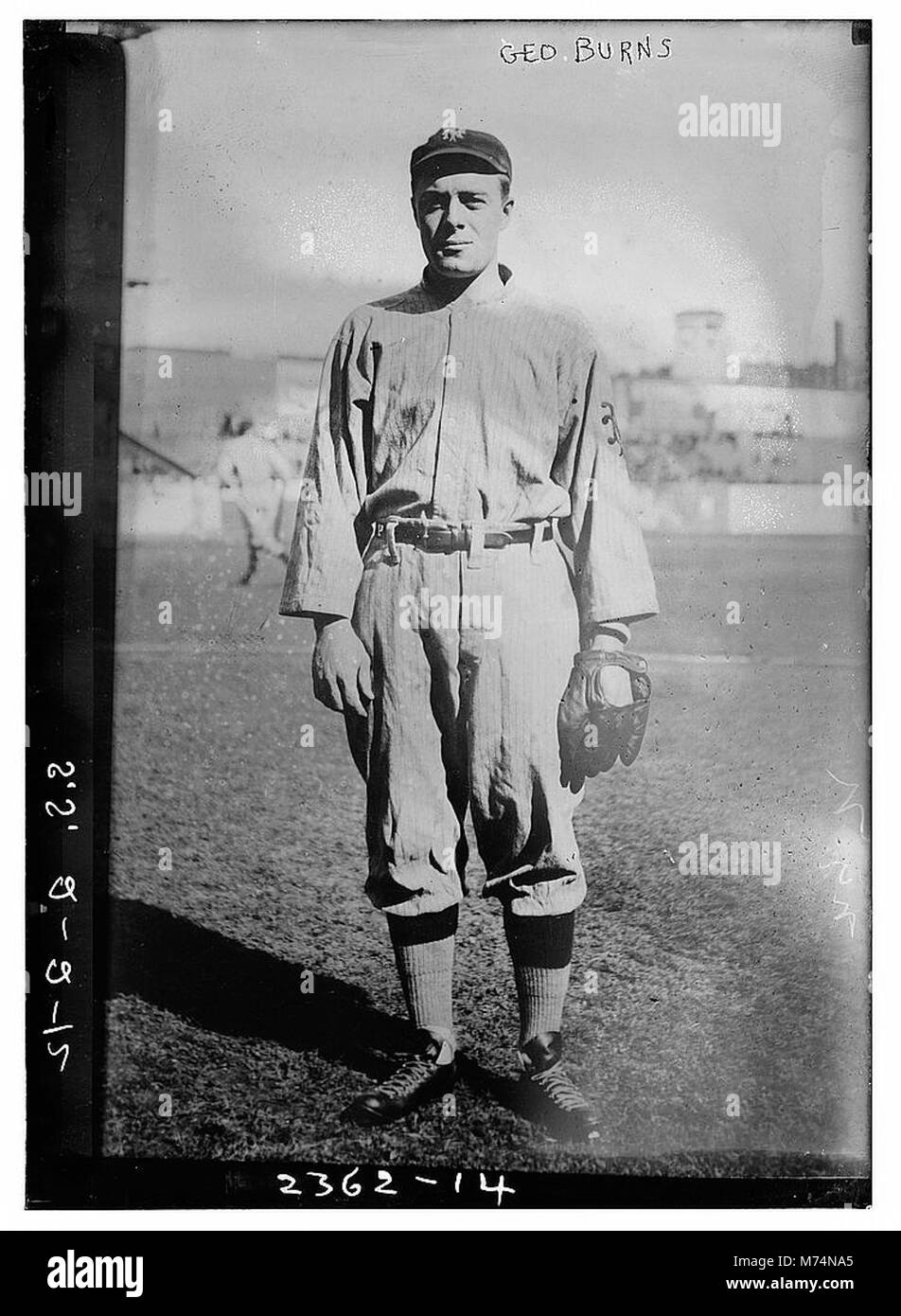 This image features George J. Burns, a New York-based baseball player ...