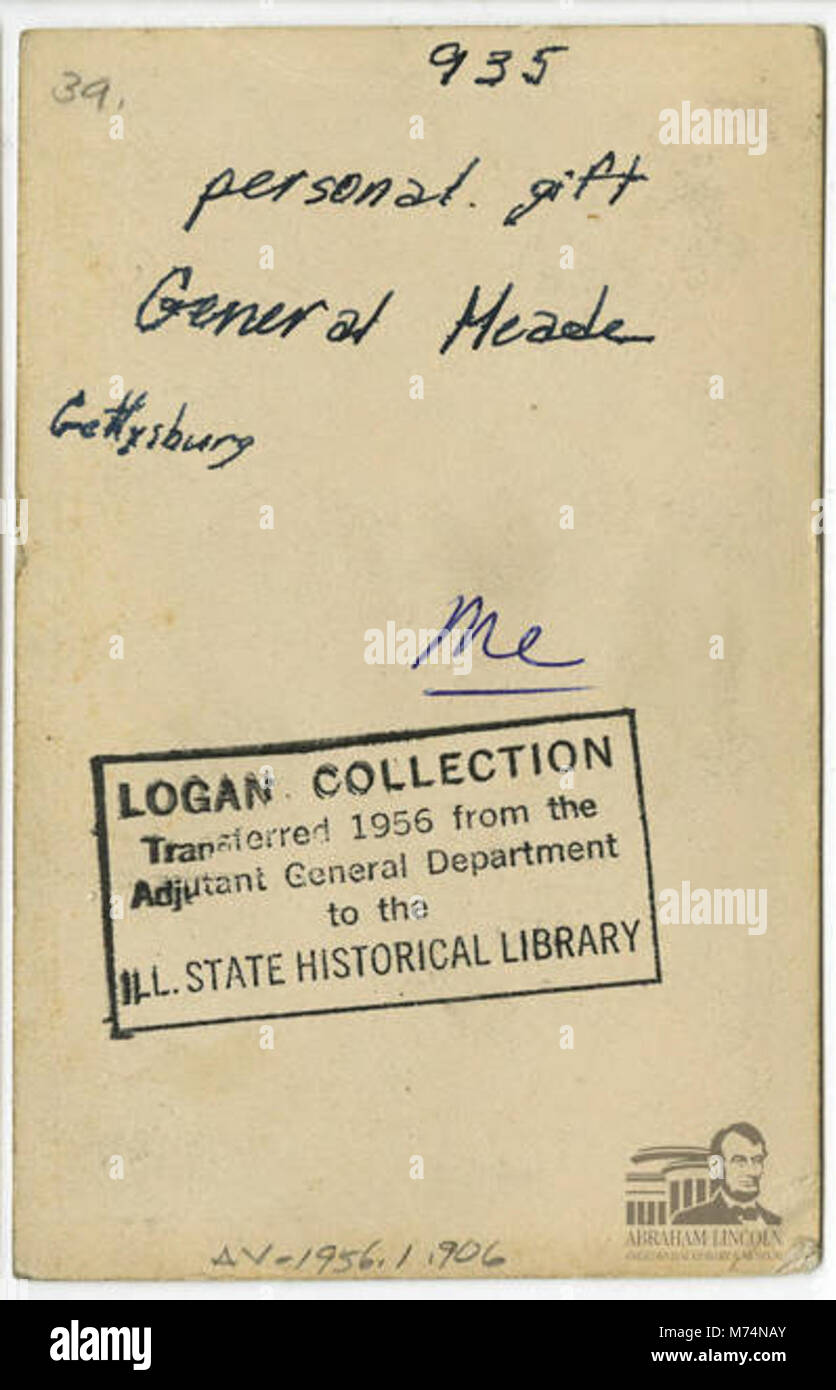 This portrait features General George Meade, a key Union military ...