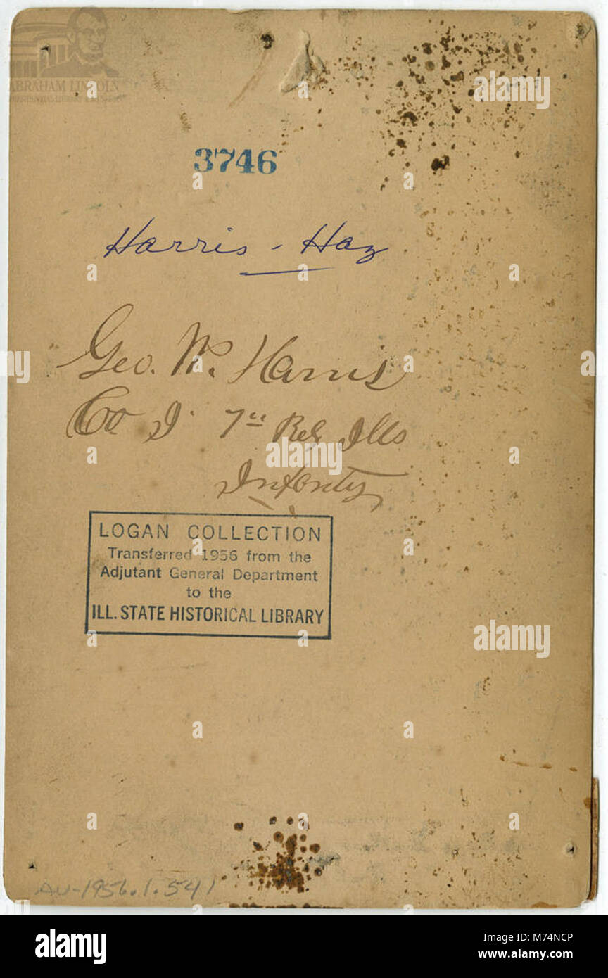 A formal portrait of George W. Harris, an American figure known for his ...