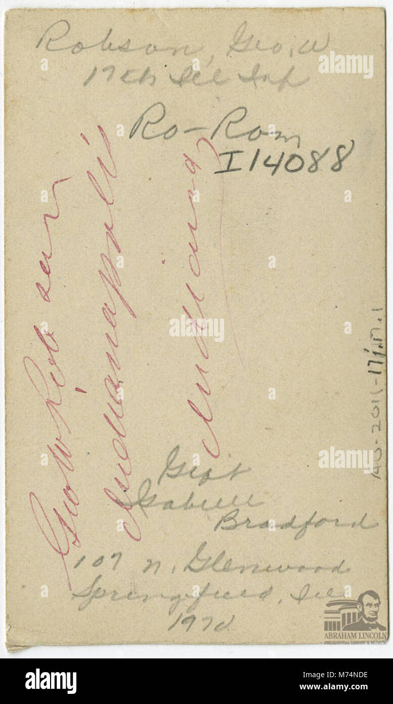 A historical portrait of George W. Robson, showcasing his features in a ...