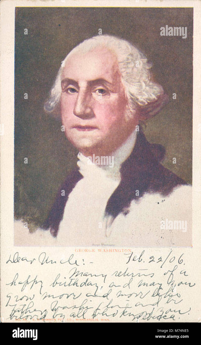 An iconic image of George Washington, the first President of the United ...