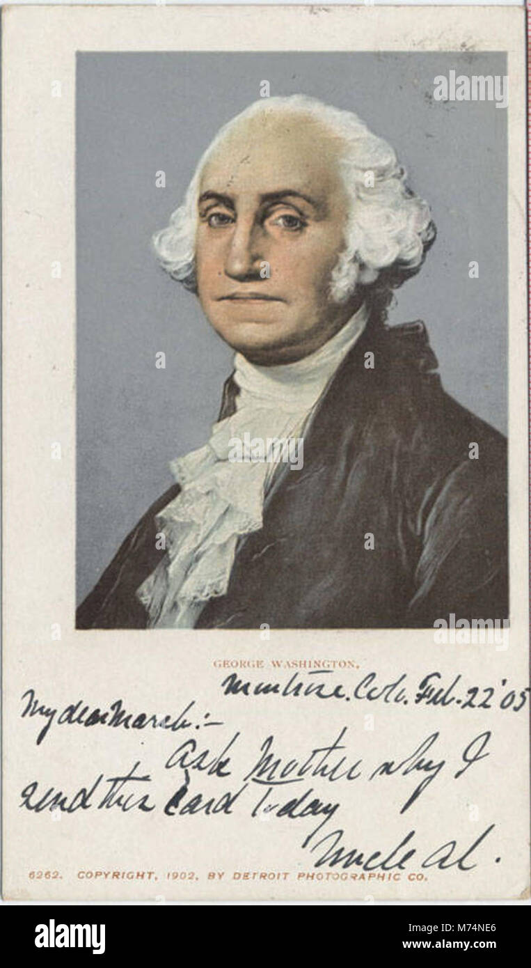 A portrait of George Washington, the first President of the United ...