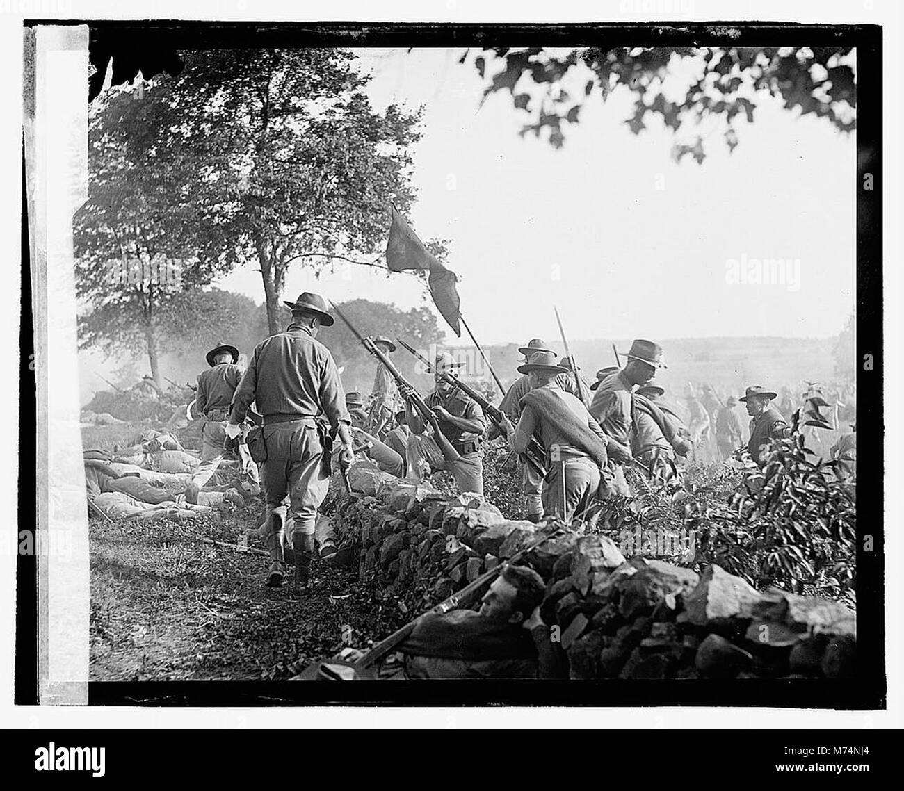 A photograph capturing a scene from the Gettysburg battlefield, a ...