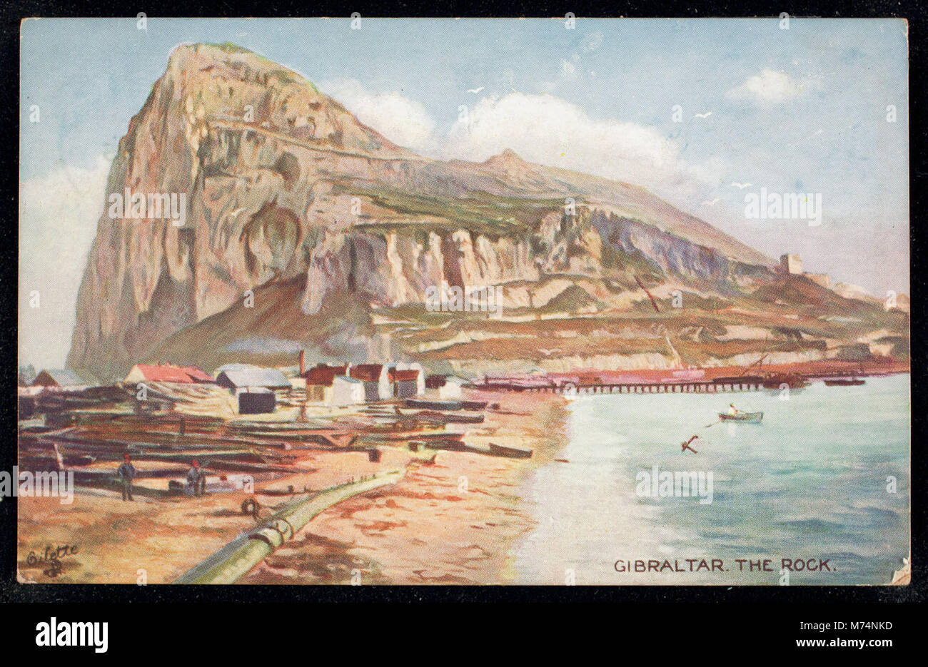 A photograph of the Rock of Gibraltar, an iconic natural landmark ...