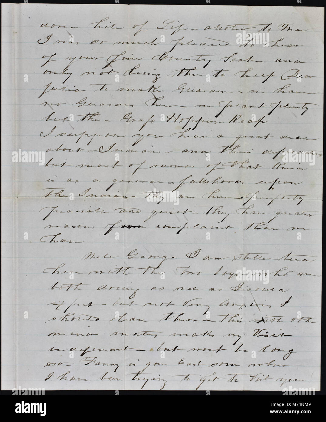 A letter from Alexander Culbertson to his son-in-law George H. Roberts ...