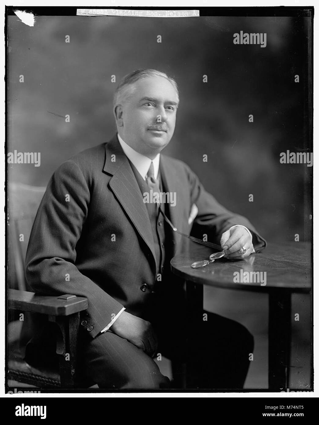 A portrait of Nelson A. Gladding, a prominent American political figure ...