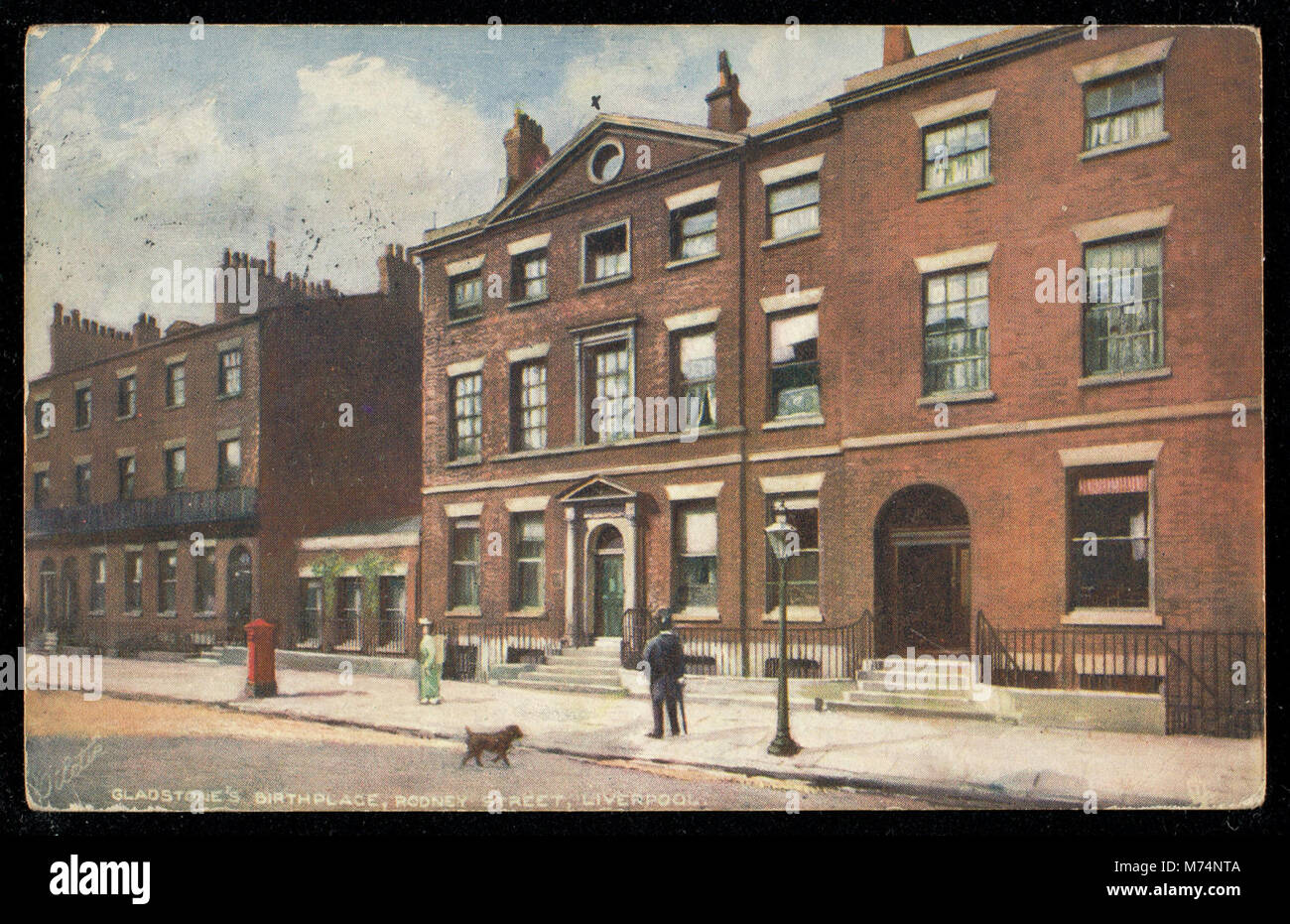 A historical photograph of Gladstone's birthplace on Rodney Street ...