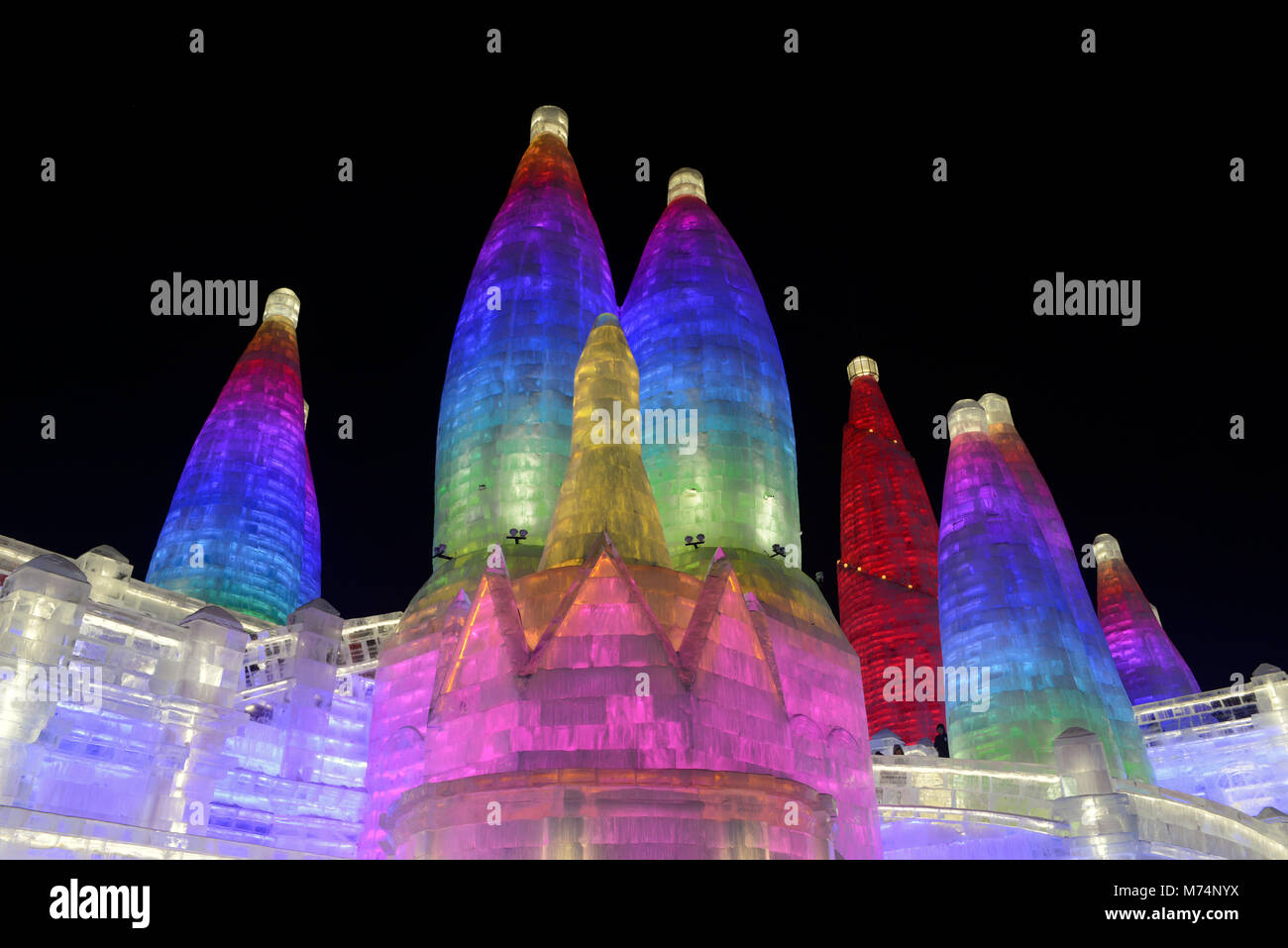 Ice buildings at the 2018 Harbin International Ice and Snow Sculpture ...