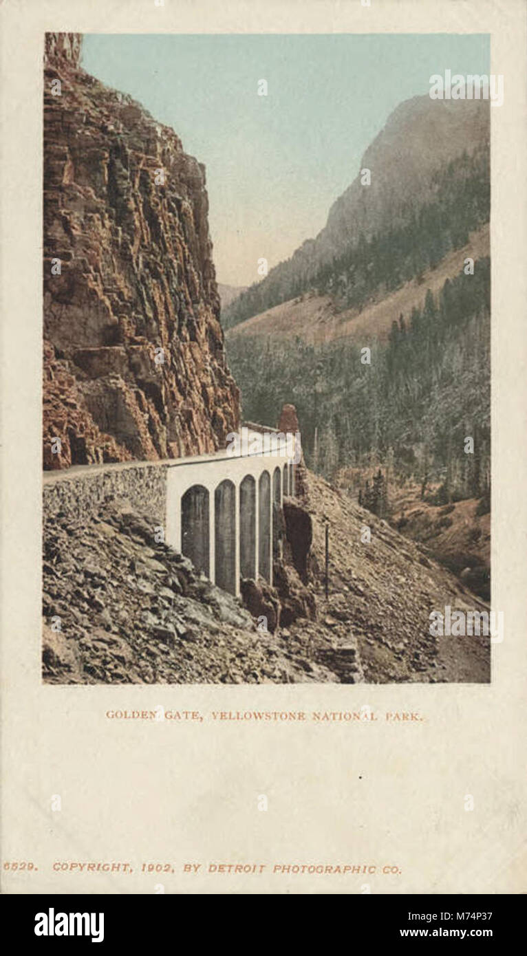 Golden Gate, a prominent natural feature within Yellowstone National ...