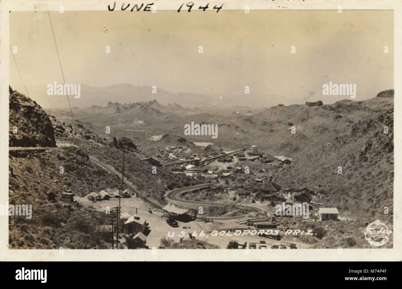 A photograph of the Gold Road section of U.S. Route 66 in Arizona ...