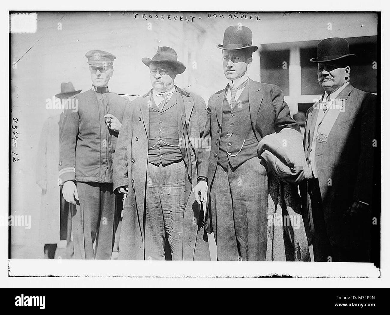 This image shows Governor Hadley with Theodore Roosevelt, capturing a ...